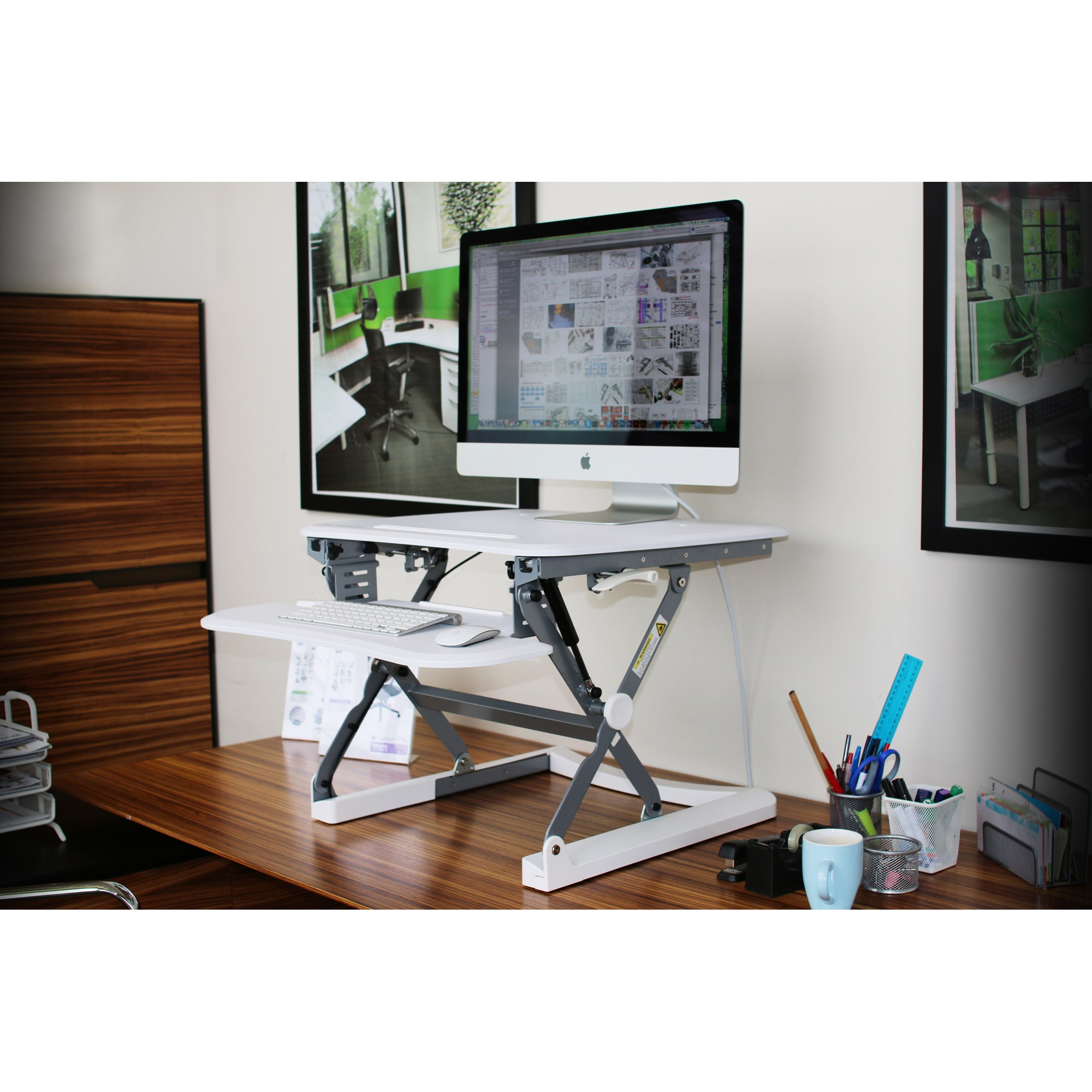 Office Furniture - Sylex Arise Deskalator Sit-Stand Riser 890W x 590D x ...