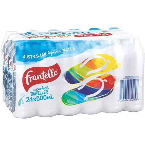 Water - Frantelle Spring Water 600ml Bottle Pack Of 24 - SPS Office Choice
